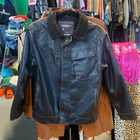 Hawke & Co | Jackets & Coats | Vintage Hawke Co Outfitter Brown Faux ...